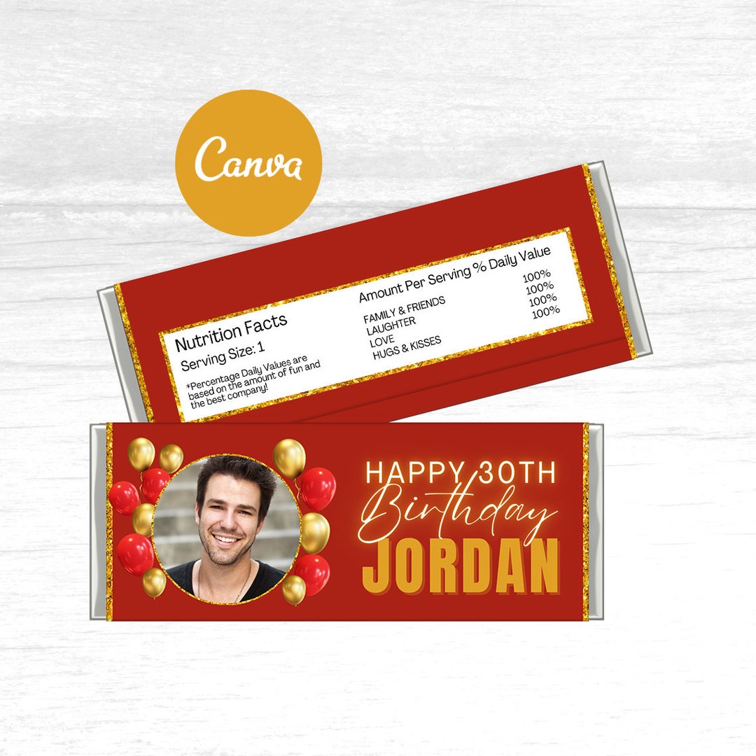Red and Gold Hershey Bar, Red and Gold Candy Bar, Red and Gold Party ...
