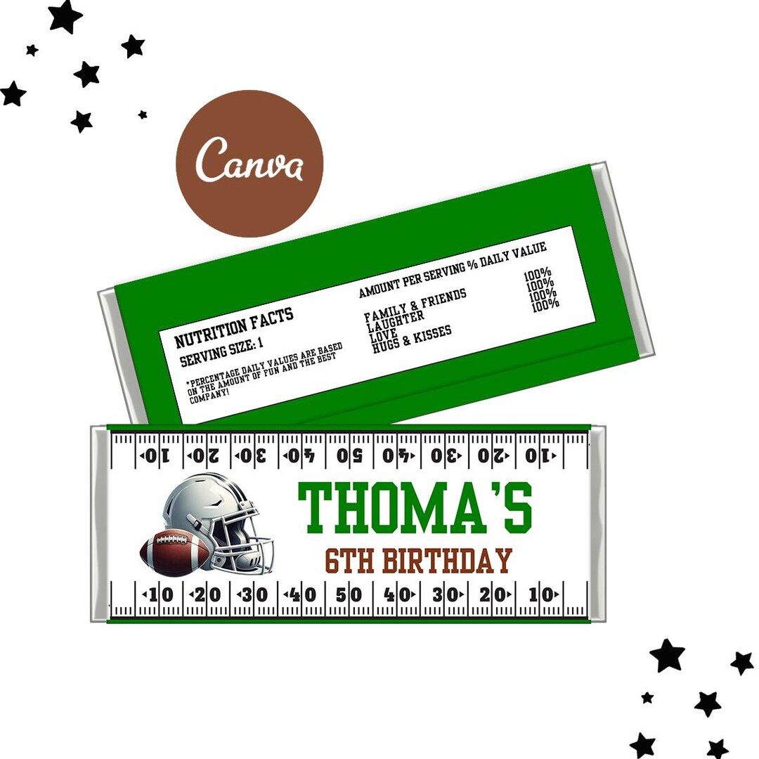 Football Hershey Bar, Football Candy Bar, American Football Party ...