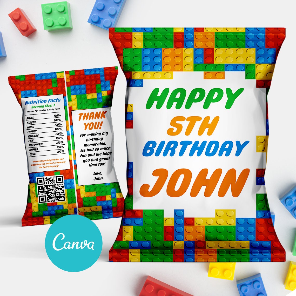 Building Blocks Birthday Bundle, Building Blocks Bundle Templates ...