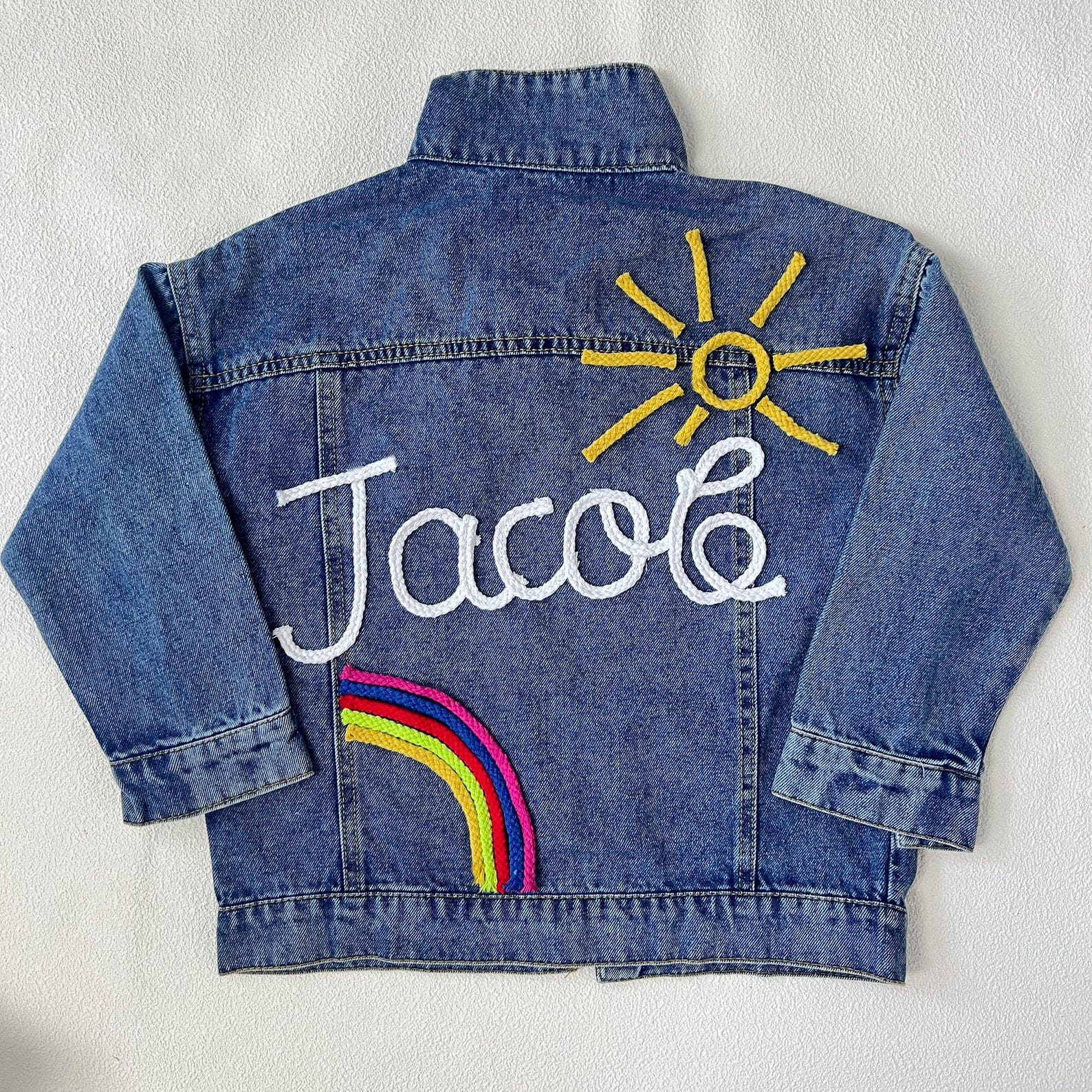Personalized Kids Name Jean Jacket, Custom Girls Toddler Name Letter ...