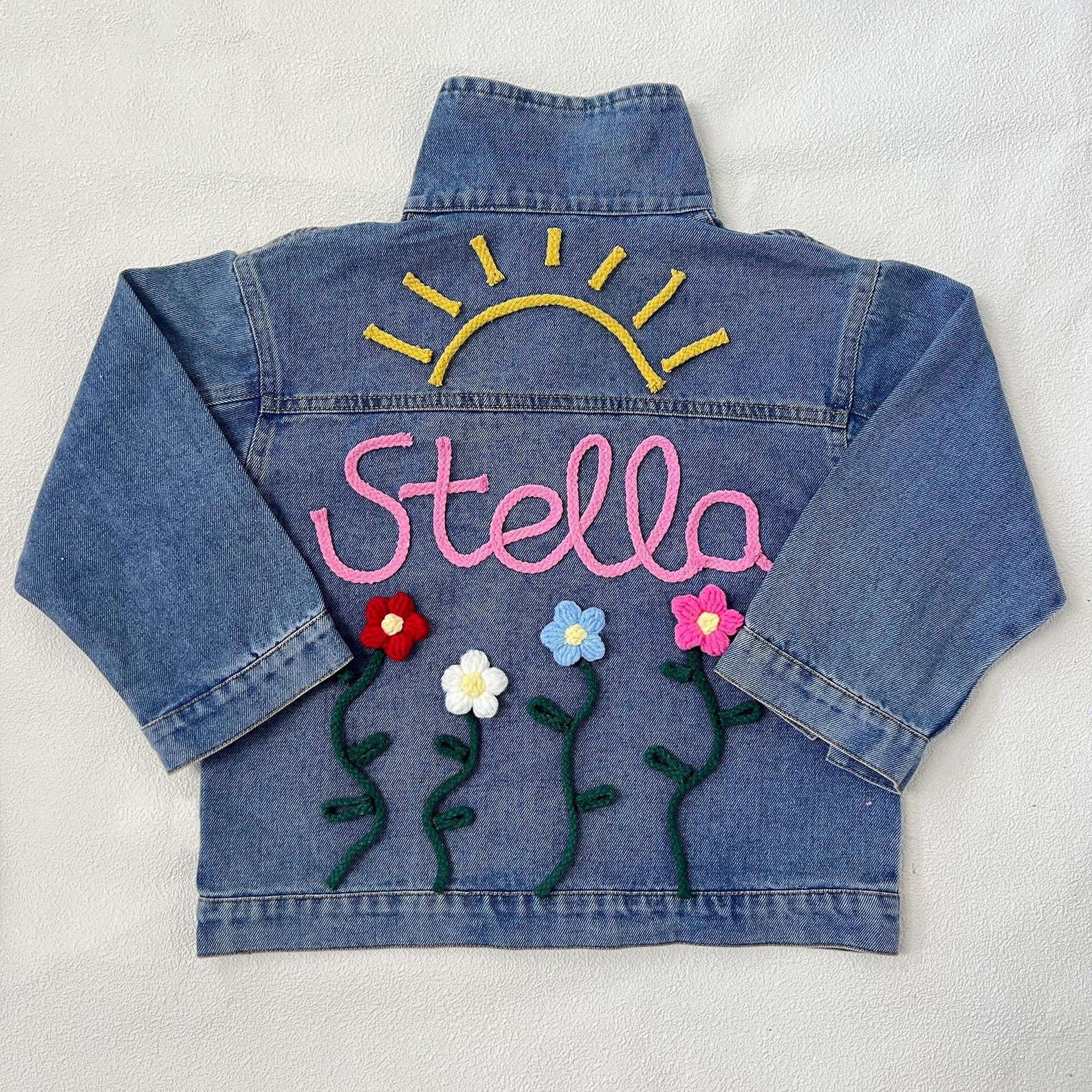 Personalized Kids Name Jean Jacket, Custom Girls Toddler Name Letter ...