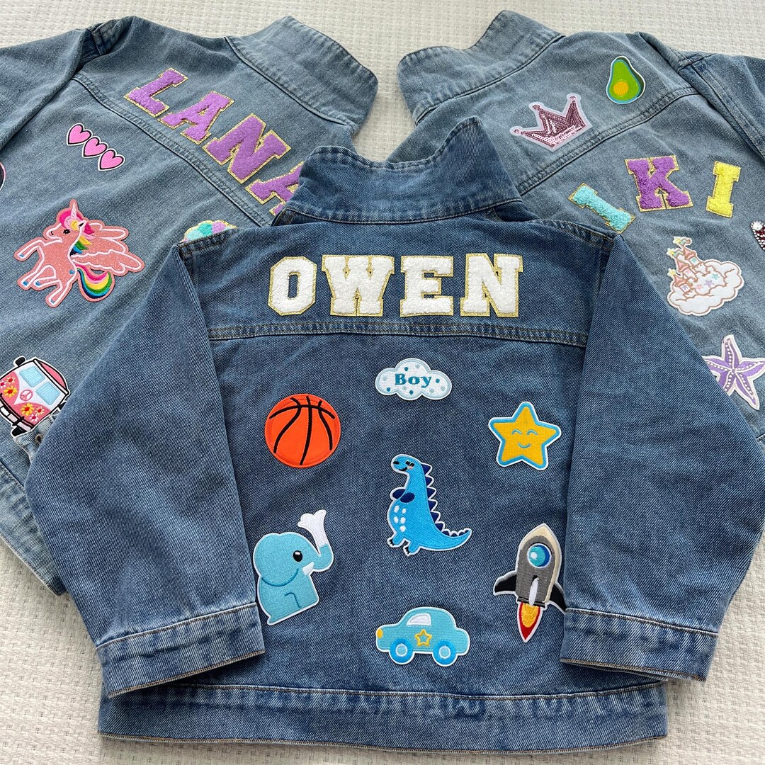 Personalized Denim Jackets, Custom Name Patch Jean Jacket, Denim ...