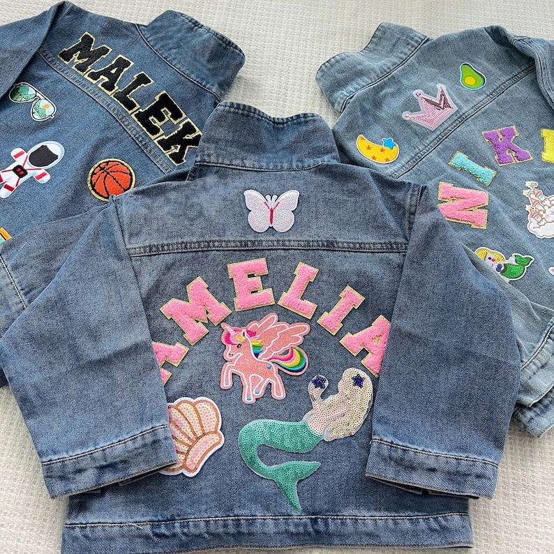 Personalized Denim Jackets, Custom Name Patch Jean Jacket, Denim ...