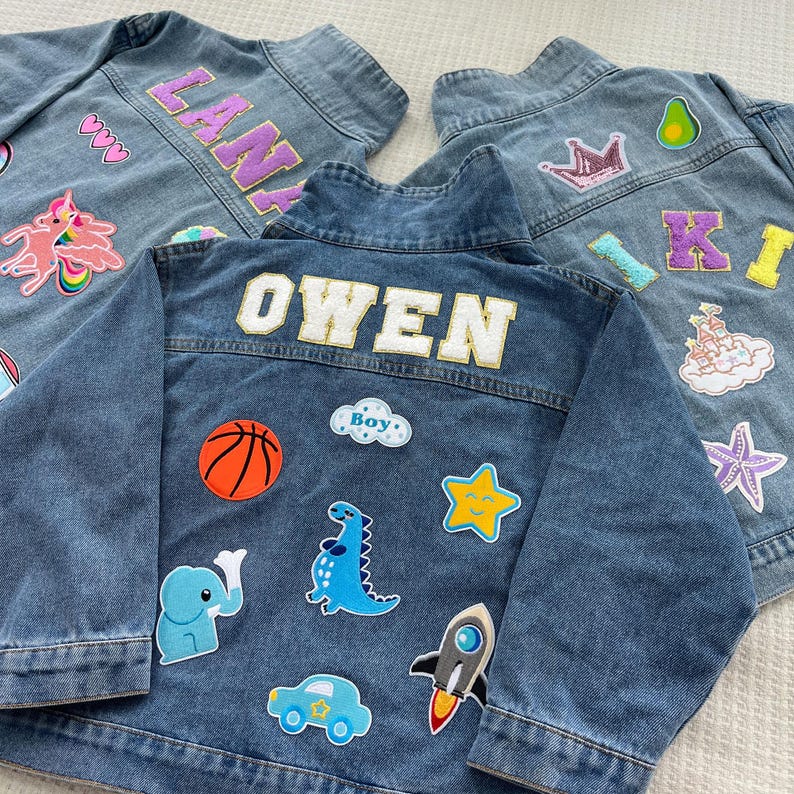 Personalized Denim Jackets, Custom Name Patch Jean Jacket, Denim ...