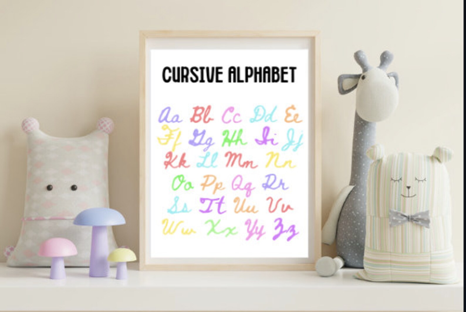 Cursive Alphabet Poster Digital Download - Etsy