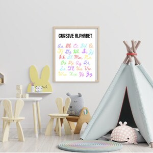 Cursive Alphabet Poster Digital Download - Etsy