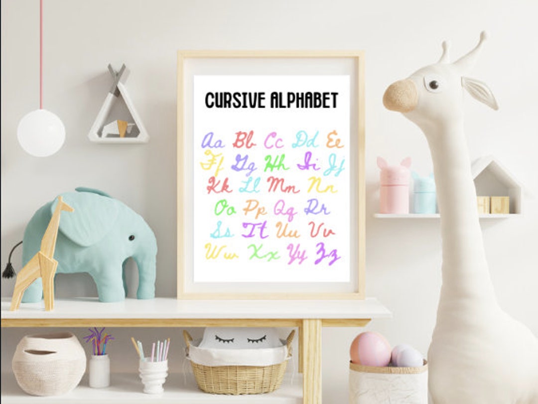 Cursive Alphabet Poster Digital Download - Etsy