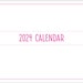 2024 Pink Monthly Calendar PDF Downloadable - Etsy