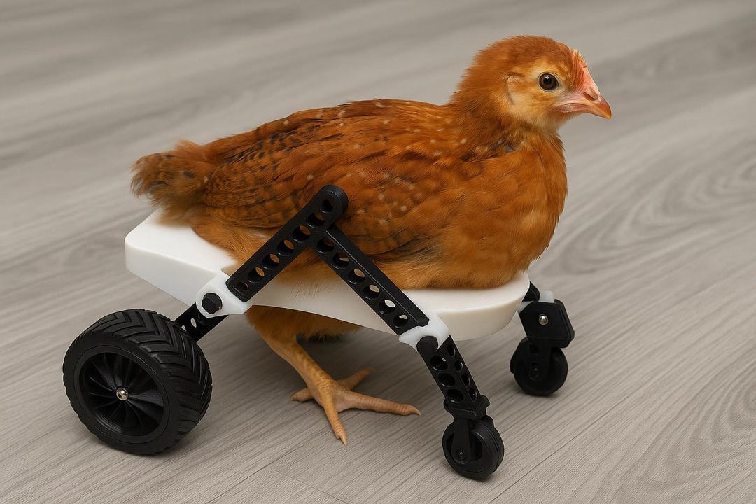 Pullet / Silkie / Pigeon Small Chicken Wheelchair: Adjustable Rehab ...