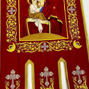 Church Banners Pair | Fully Embroidered Religious Banners | With Icon ...