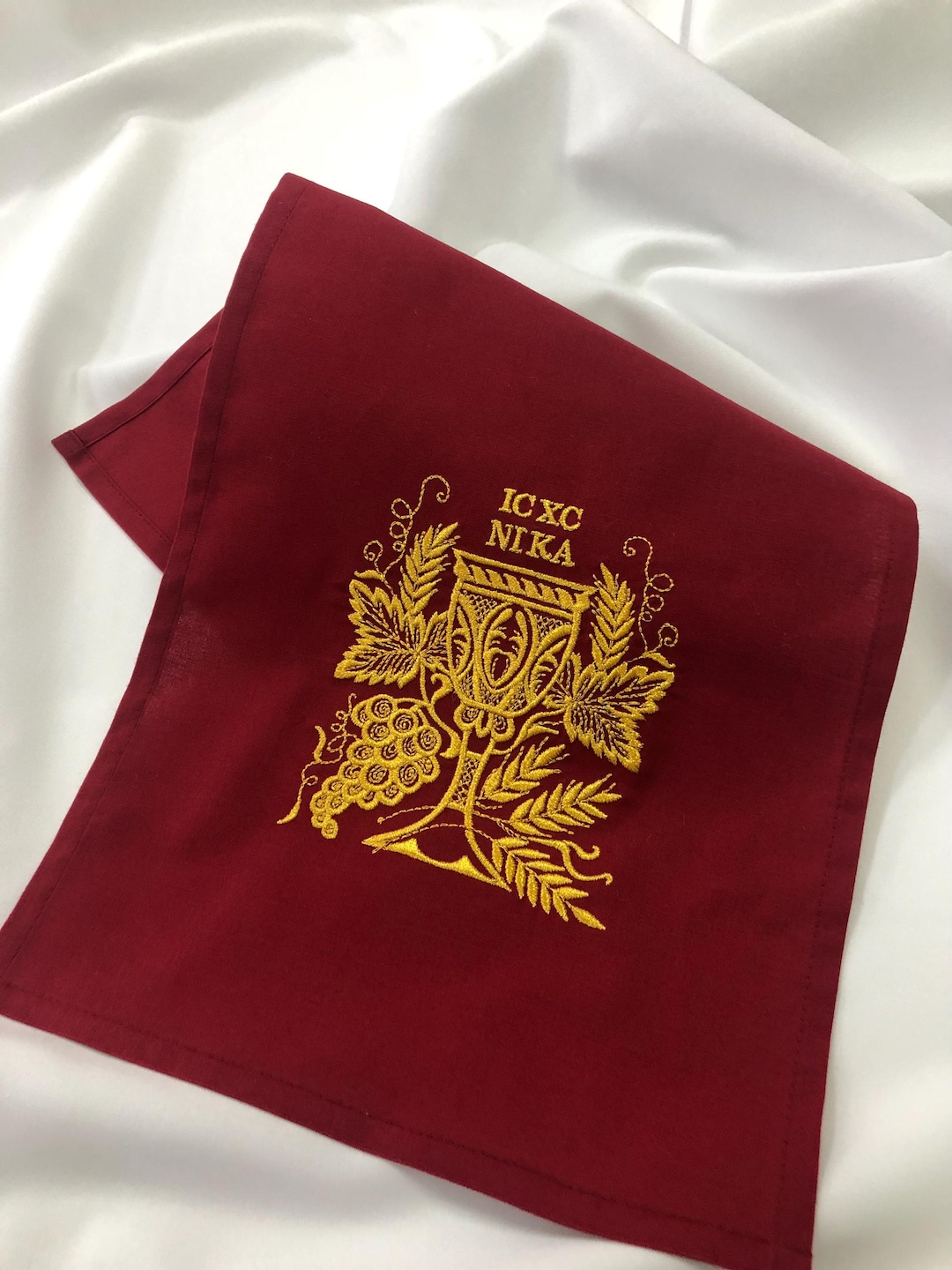 Communion Cloth, Holy Communion Cotton Napkins, Gold Metallic ...