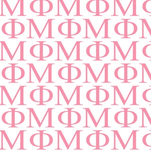 2 Phi Mu Sorority Art Prints, Digital Downloads, Preppy Pink College ...