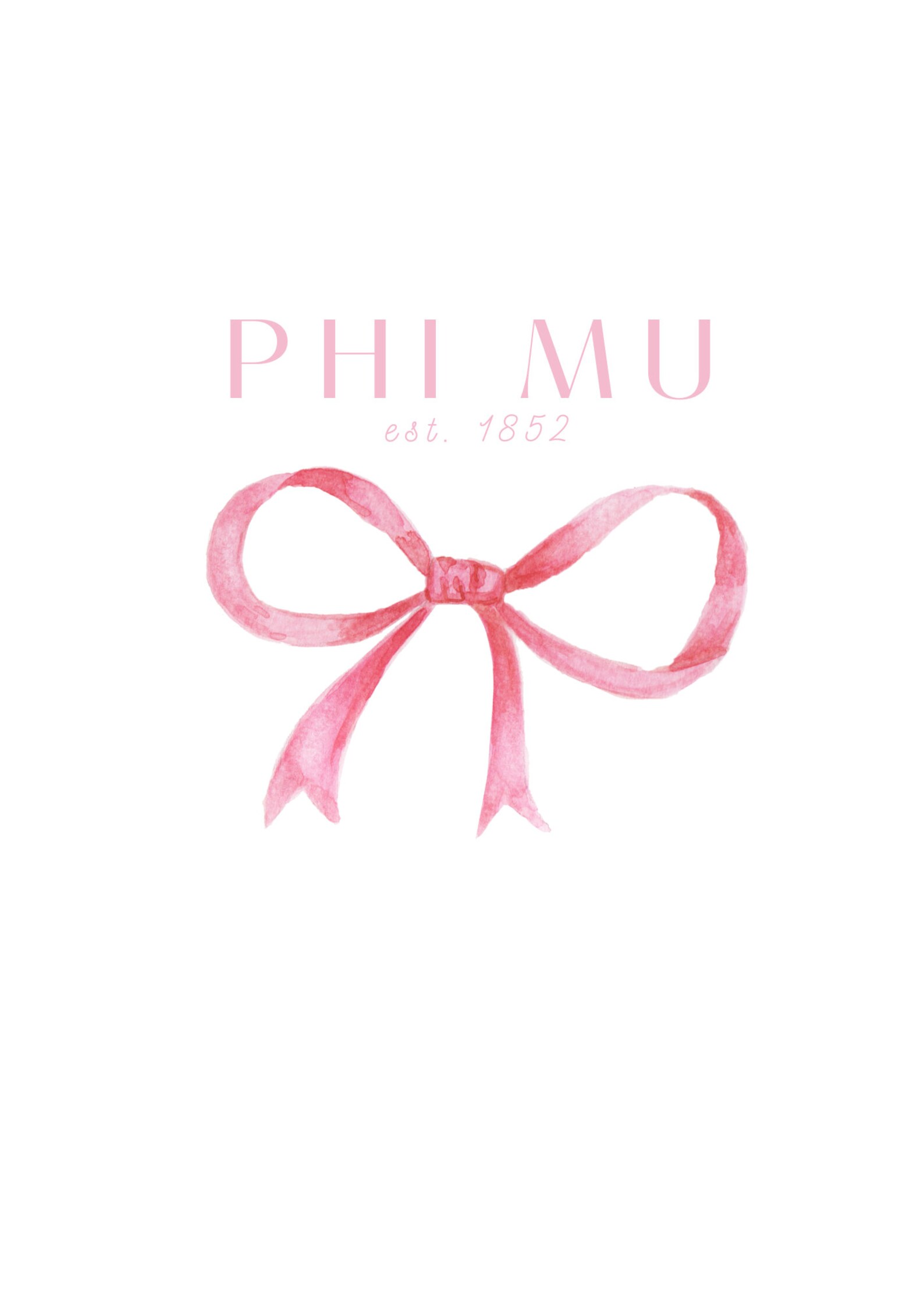 2 Phi Mu Sorority Art Prints, Digital Downloads, Preppy Pink College ...