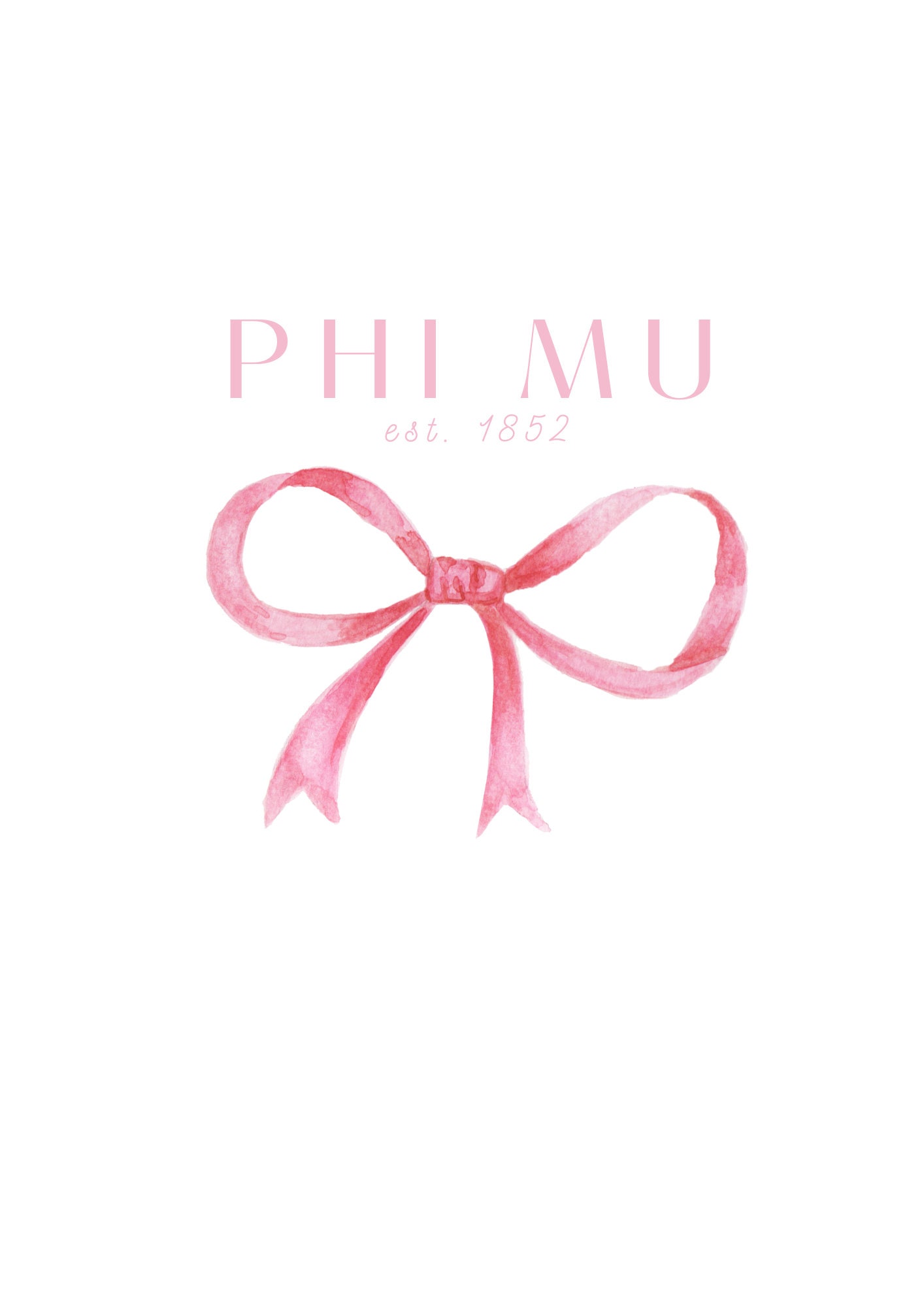 2 Phi Mu Sorority Art Prints, Digital Downloads, Preppy Pink College Wall Decor - Etsy