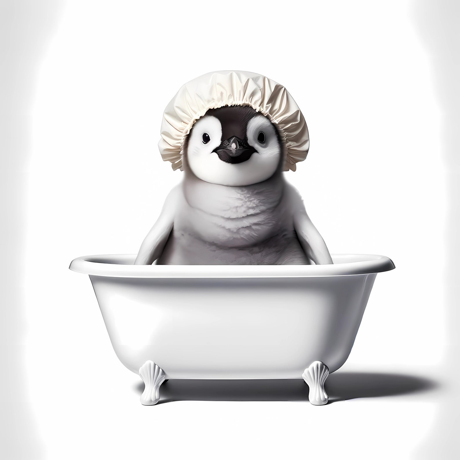 Kids Bathroom Wall Art | Penguin Art | PRINTABLE | Digital Download ...