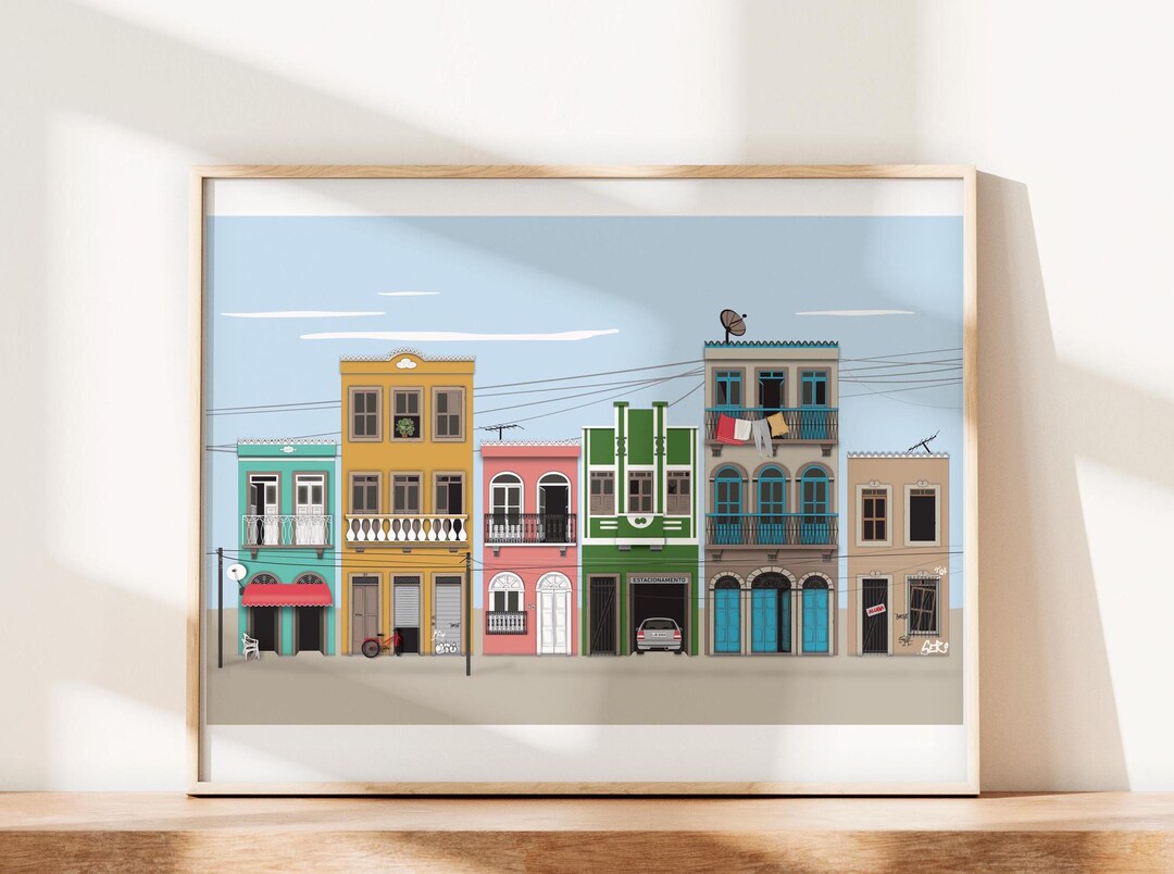 City Buildings Art Print | Wall Art | Hand Signed | Wall Decor | Travel ...