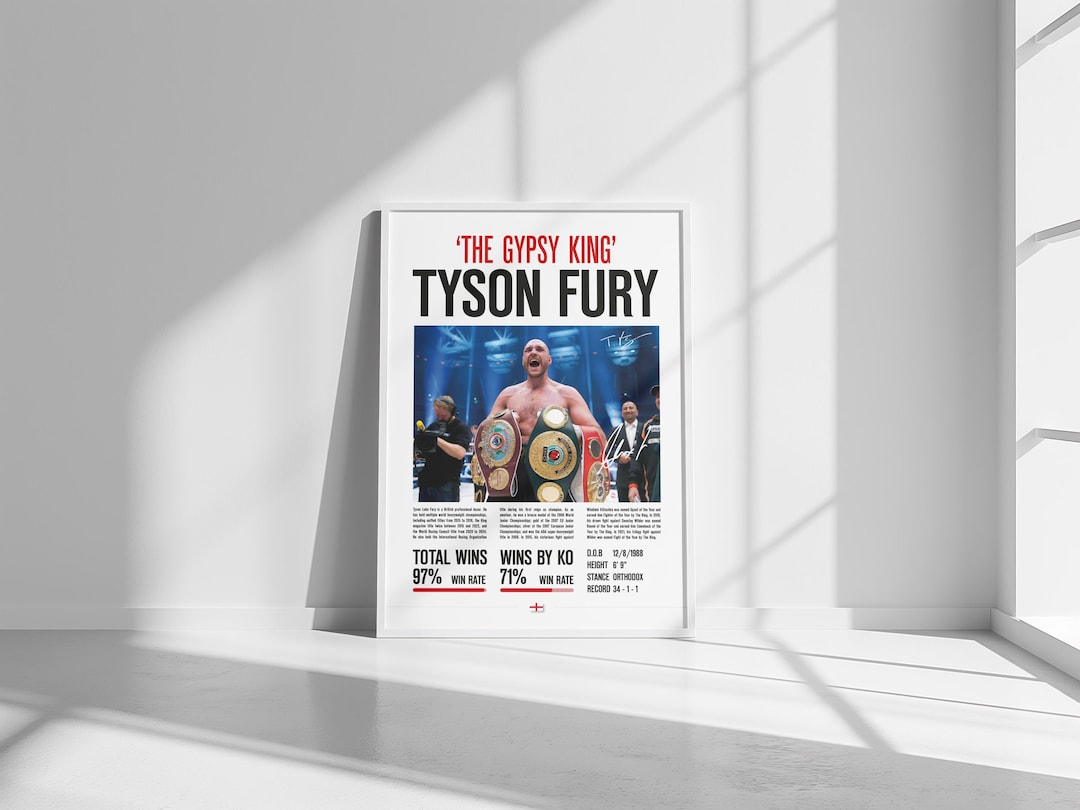 Custom Tyson Fury | Boxing | Statistics | Signed | Ultra High Quality ...