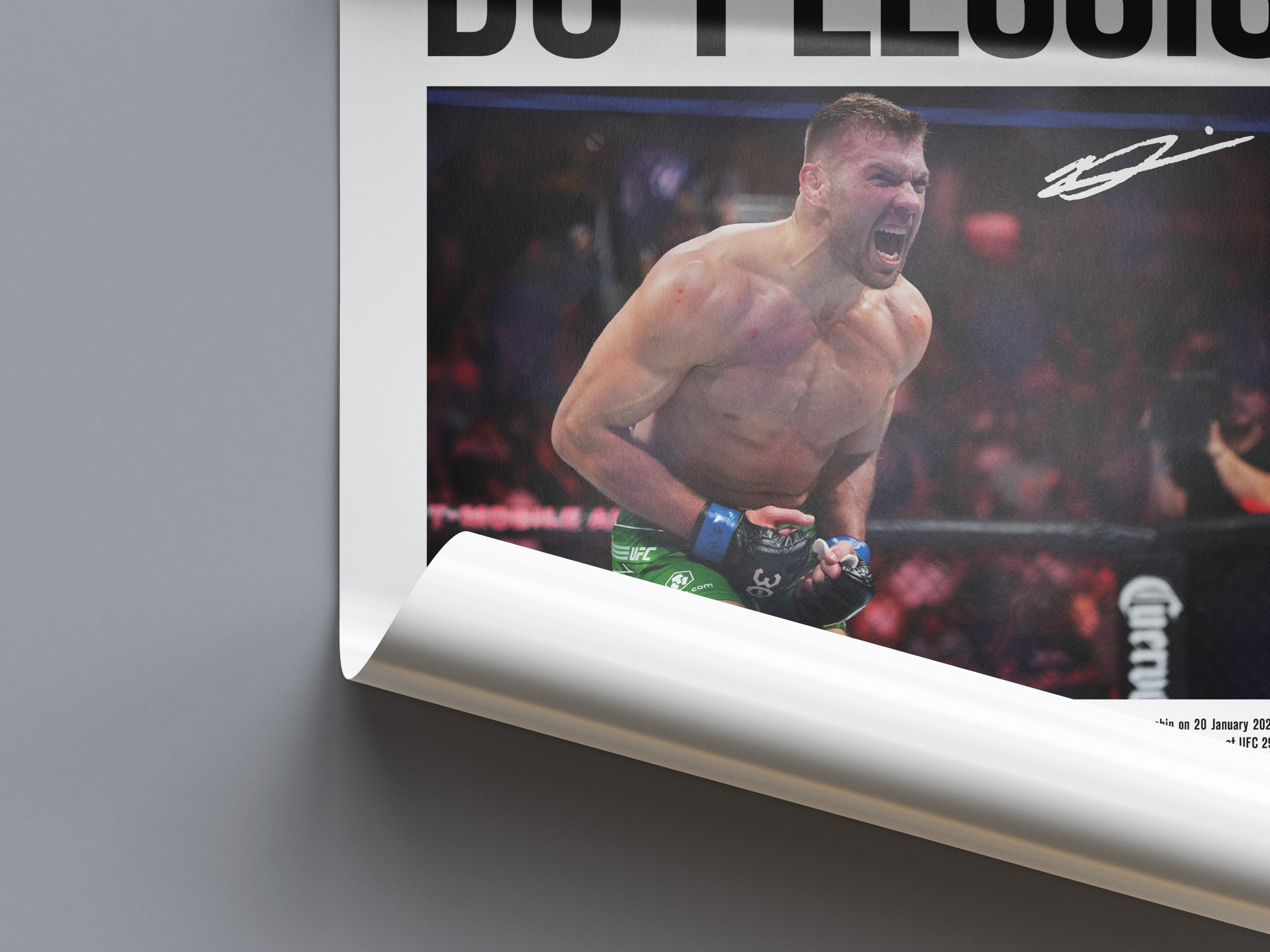 Custom UFC Poster Dricus Du Plessis MMA Statistics Signed - Etsy