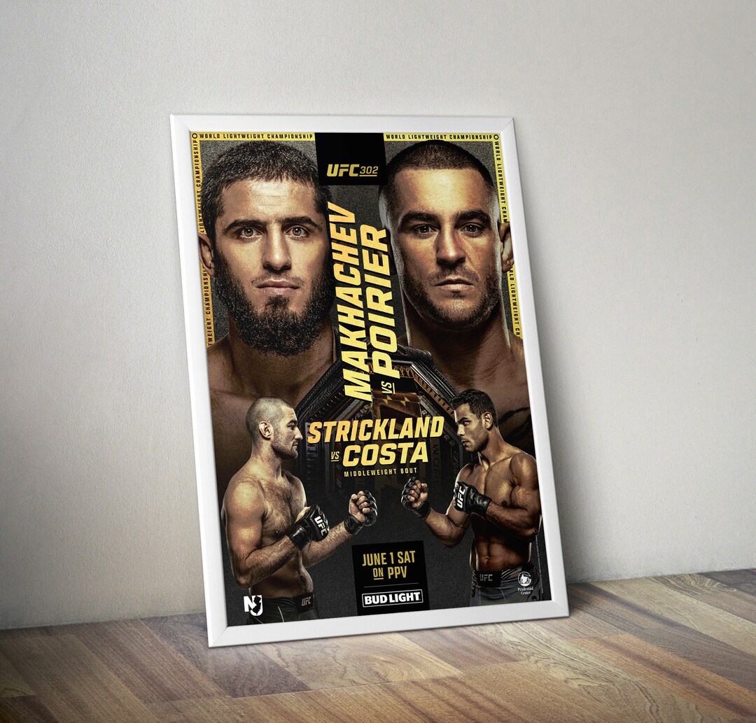 UFC 302 Poster Genuine Design | Makhachev Vs Porier | Ultra High ...