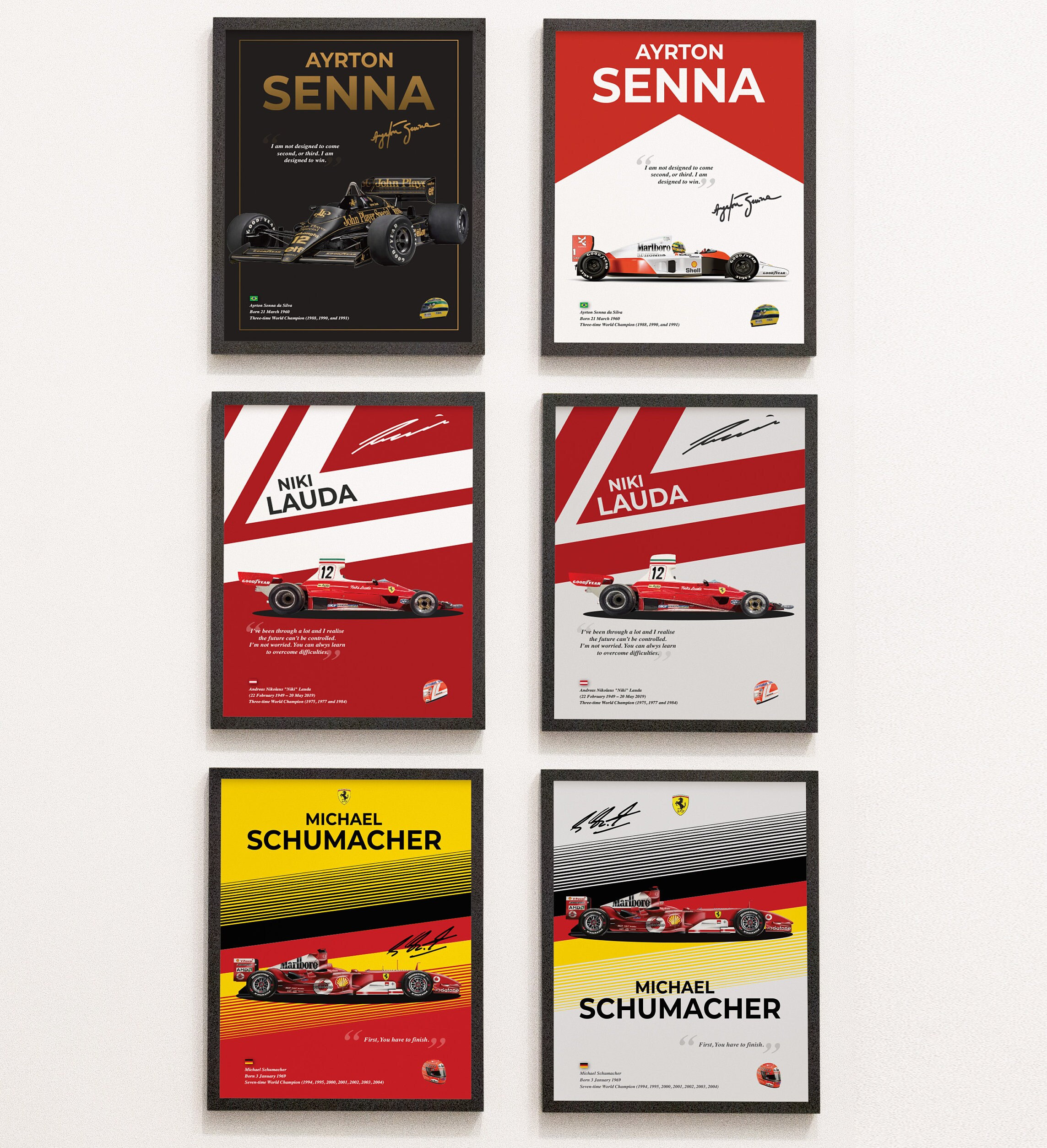 Formula One Icons | Ayrton Senna | Niki Lauda | Michael Schumacher | F1 ...