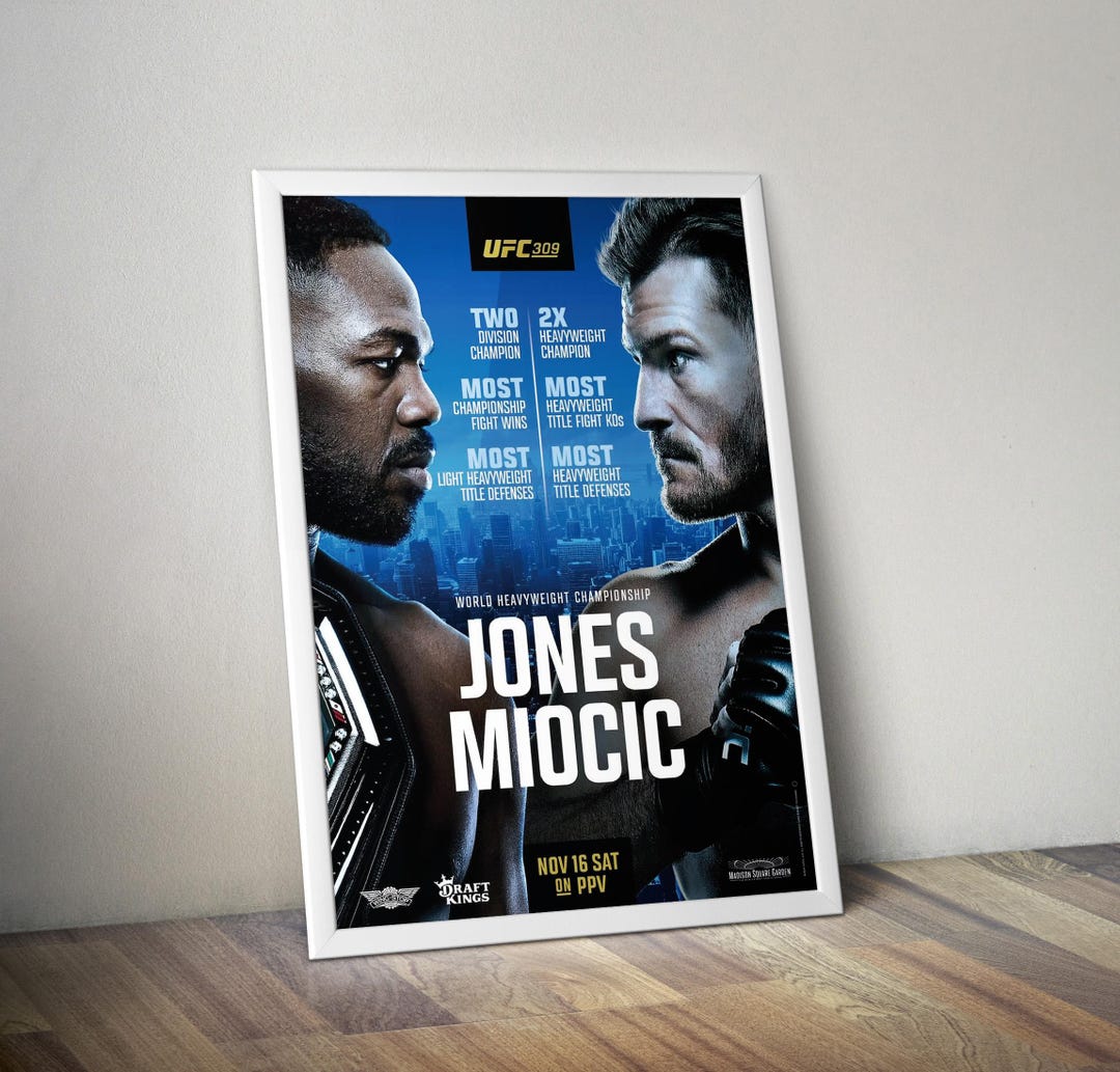 UFC 309 Poster Genuine Design | Jones Vs Miocic - Etsy