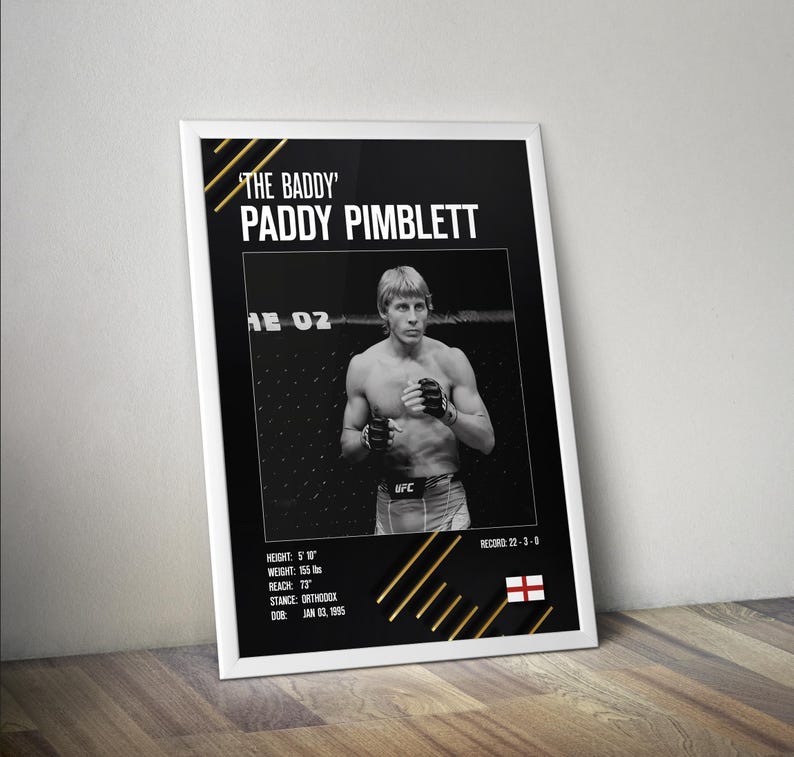 UFC Poster Dark Range MMA Fighter Statistics | UFC Fighter Posters ...