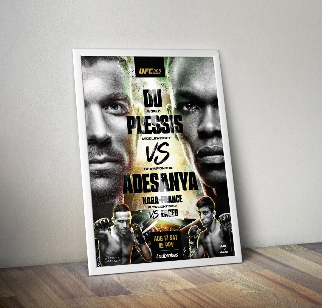 UFC 305 Poster Genuine Design | Du Plessis Vs Adesanya - Etsy