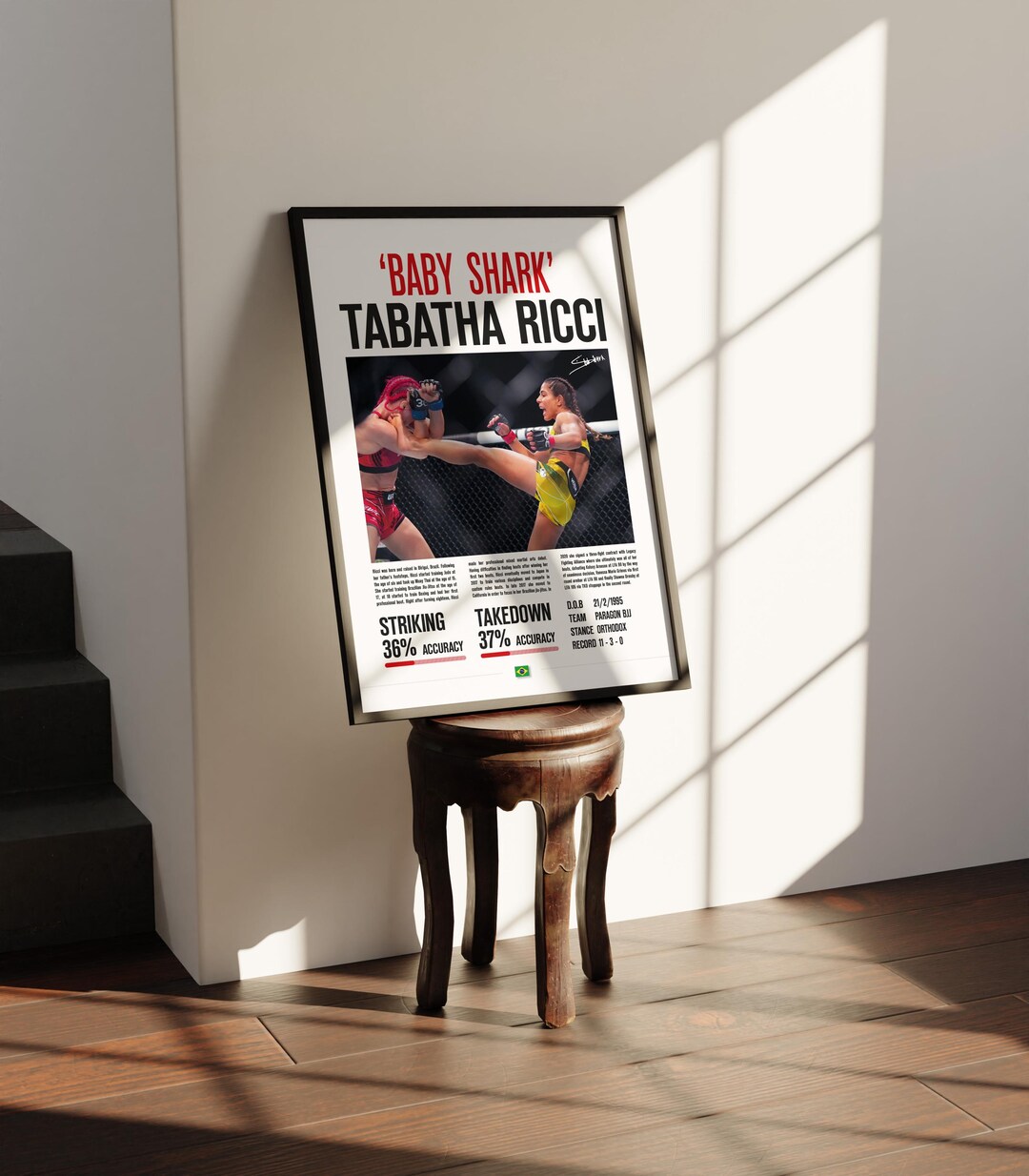 Custom UFC Poster Tabatha Ricci MMA Statistics Signed | Ultra High ...