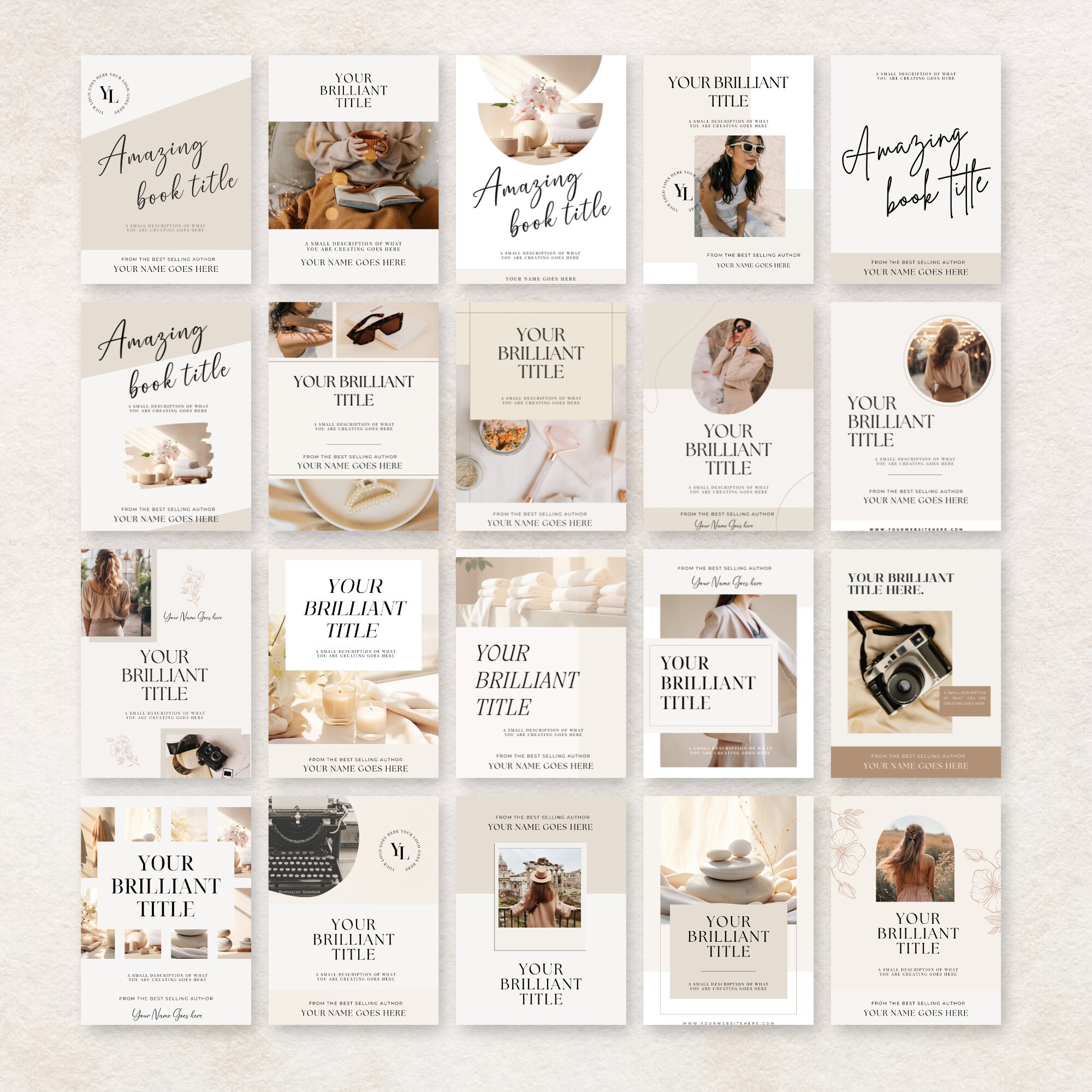 40 Ebook Cover Design Aesthetic Book Cover Template for Author E-book ...