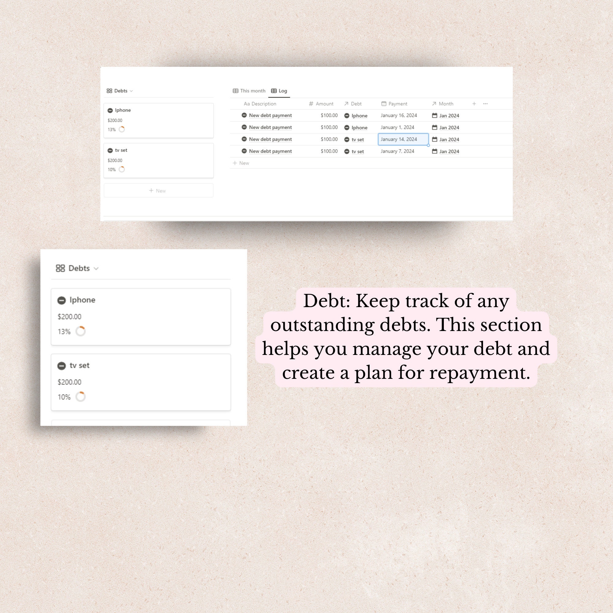 Notion Personal Finance Tracker Notion Template Finance Notion Savings ...