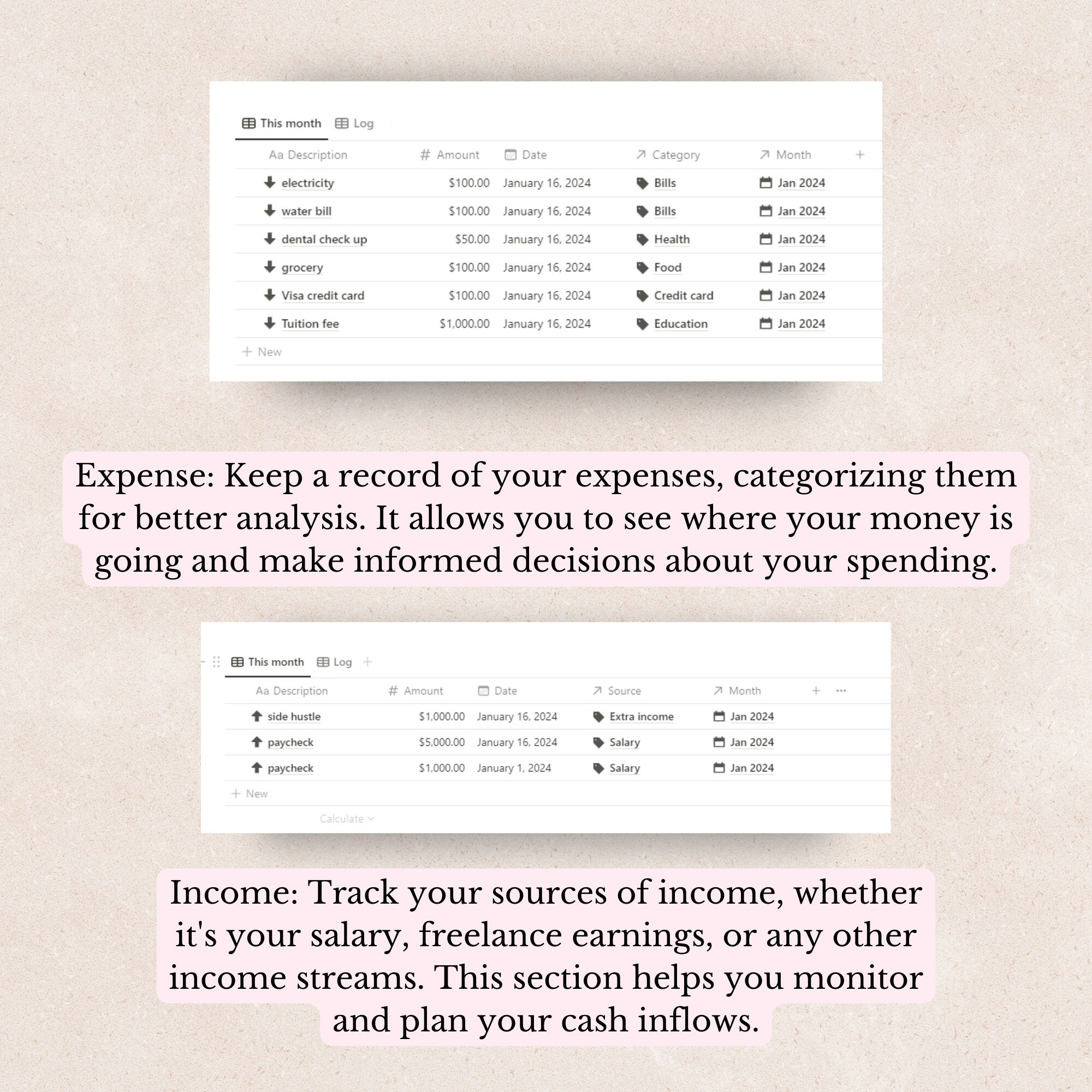 Notion Personal Finance Tracker Notion Template Finance Notion Savings ...