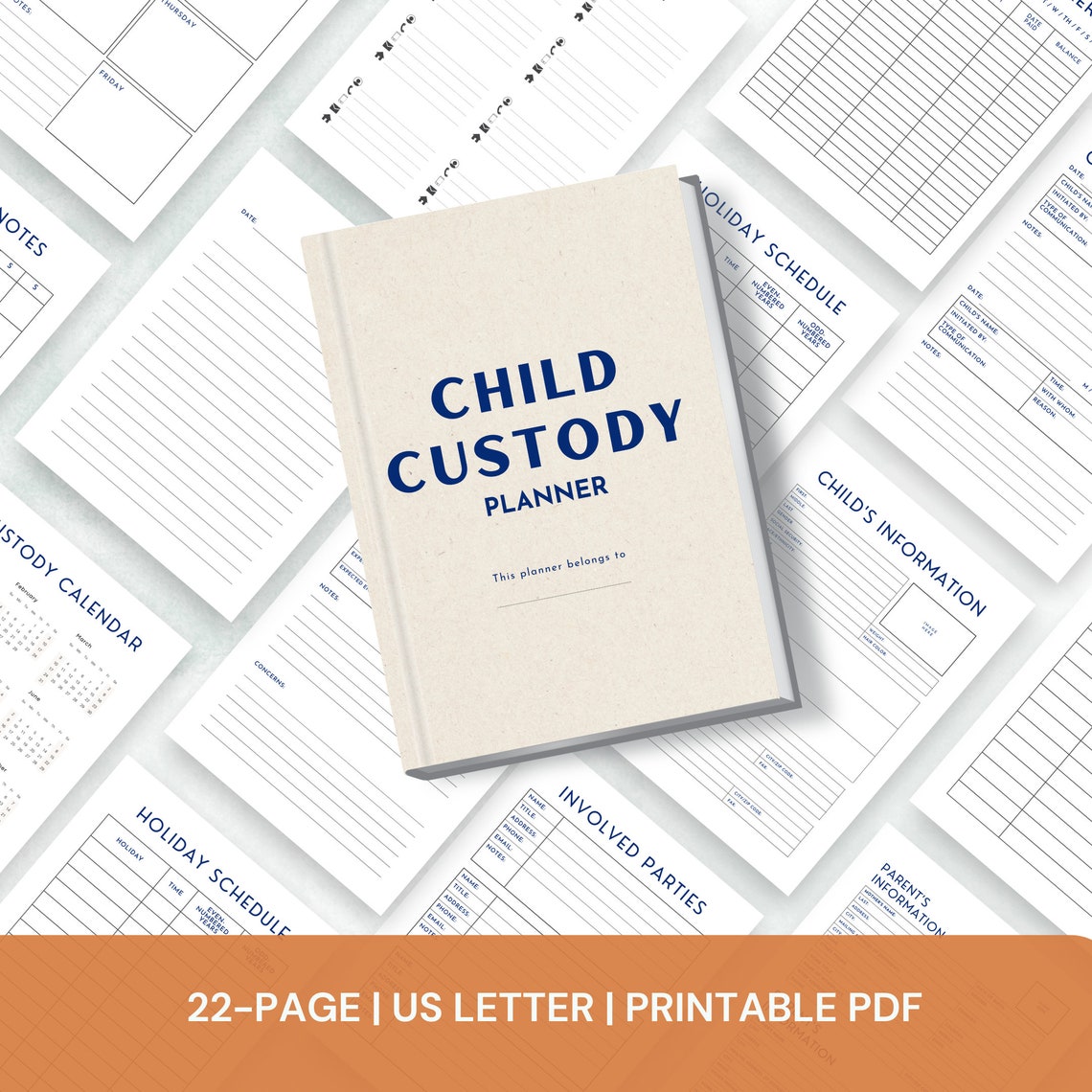 Child Custody Planner Printable Co-parenting Custody Calendar Single ...