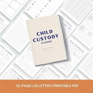 Child Custody Planner Printable Co-parenting Custody Calendar Single ...