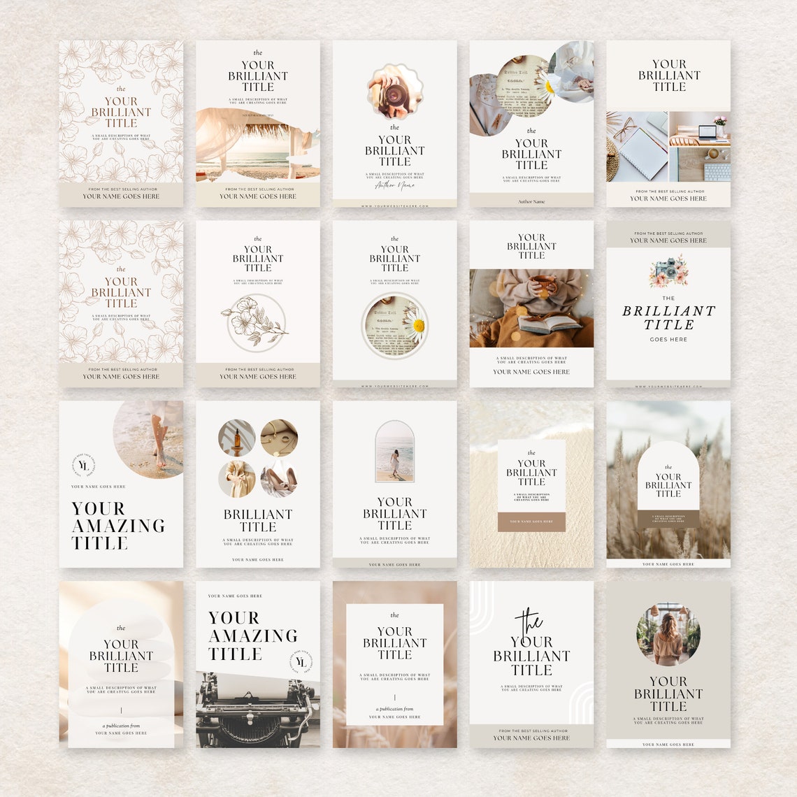 40 Ebook Cover Design Aesthetic Book Cover Template for Author E-book ...