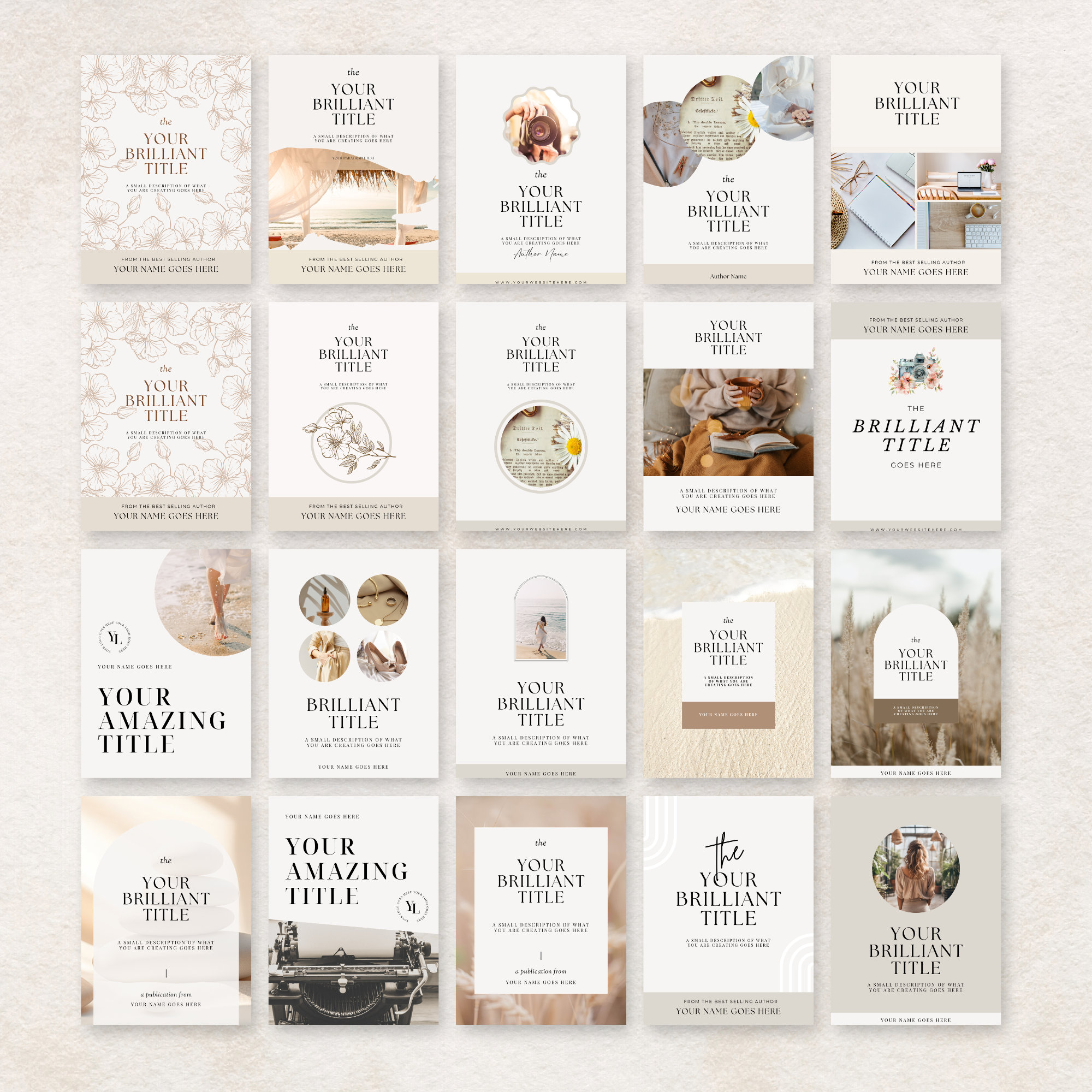 40 Ebook Cover Design Aesthetic Book Cover Template for Author E-book ...