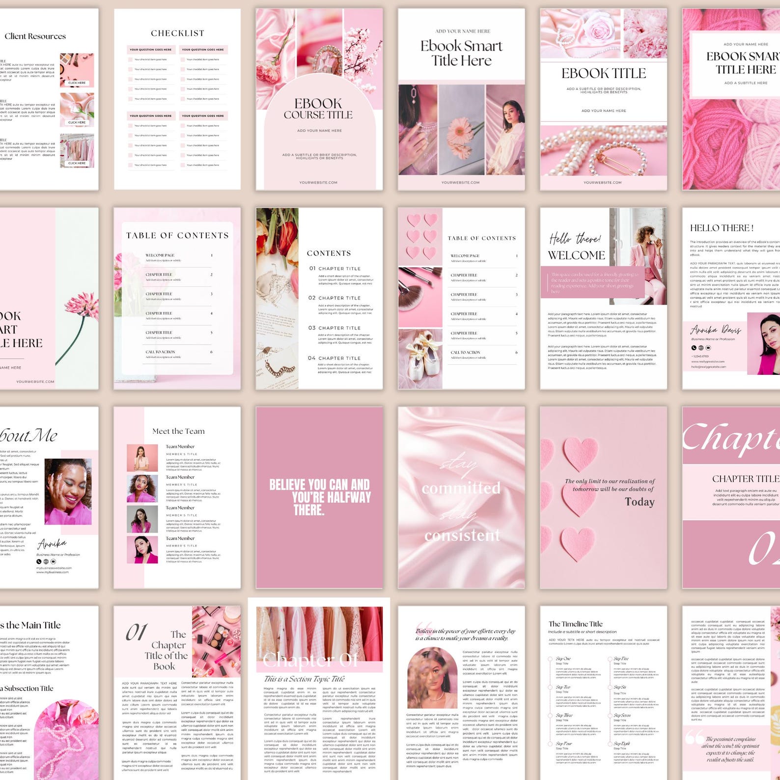 Ebook Template Canva Digital E-book for Business Coach Workbook ...
