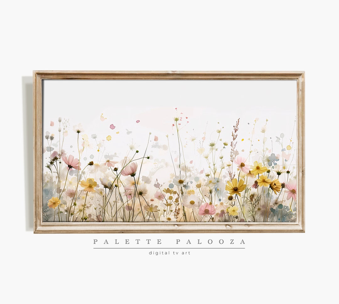 Spring Wildflower, Country Field Landscape Frame Tv Pictures ...