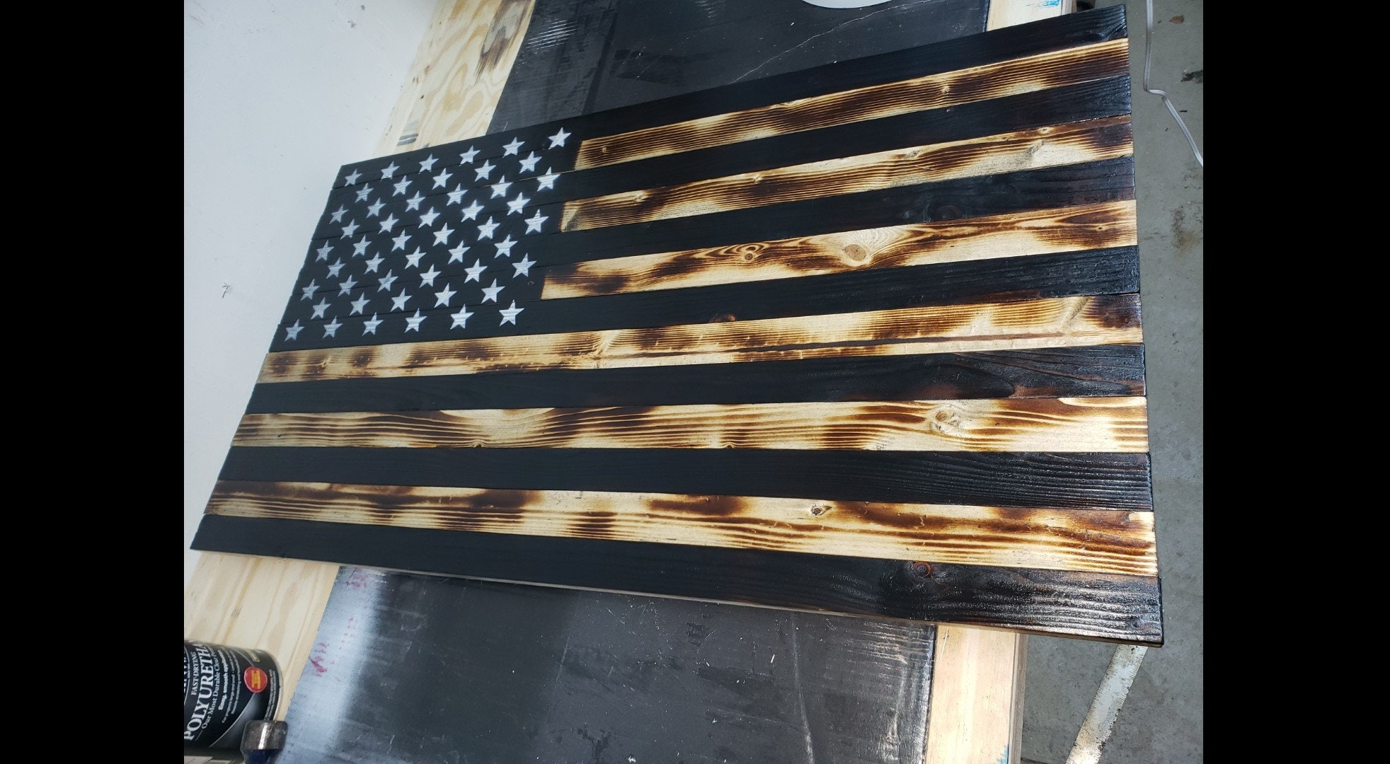 Burnt American Flag - Etsy