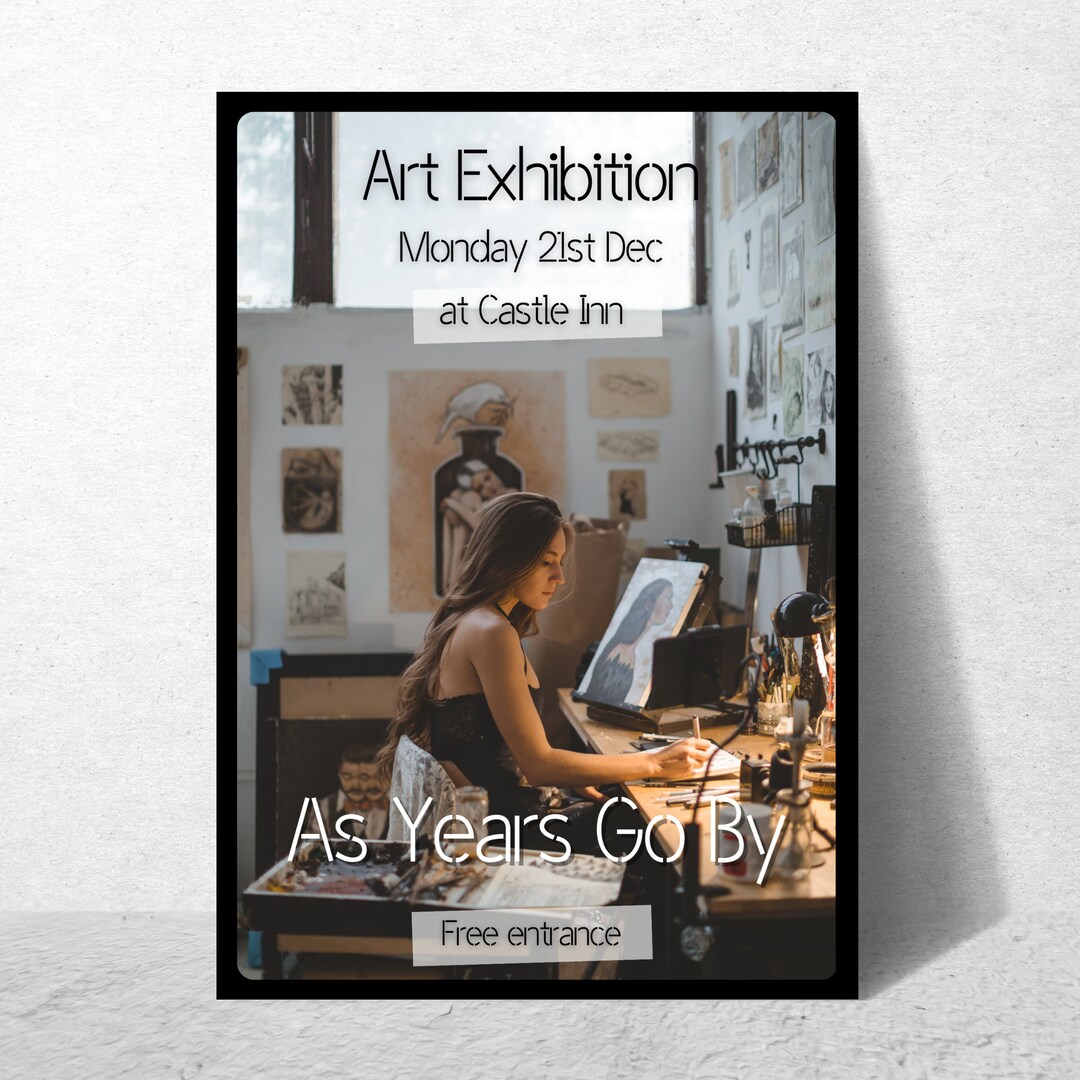 Art Exhibition Event Poster Digital Canva Customizable Template - Etsy