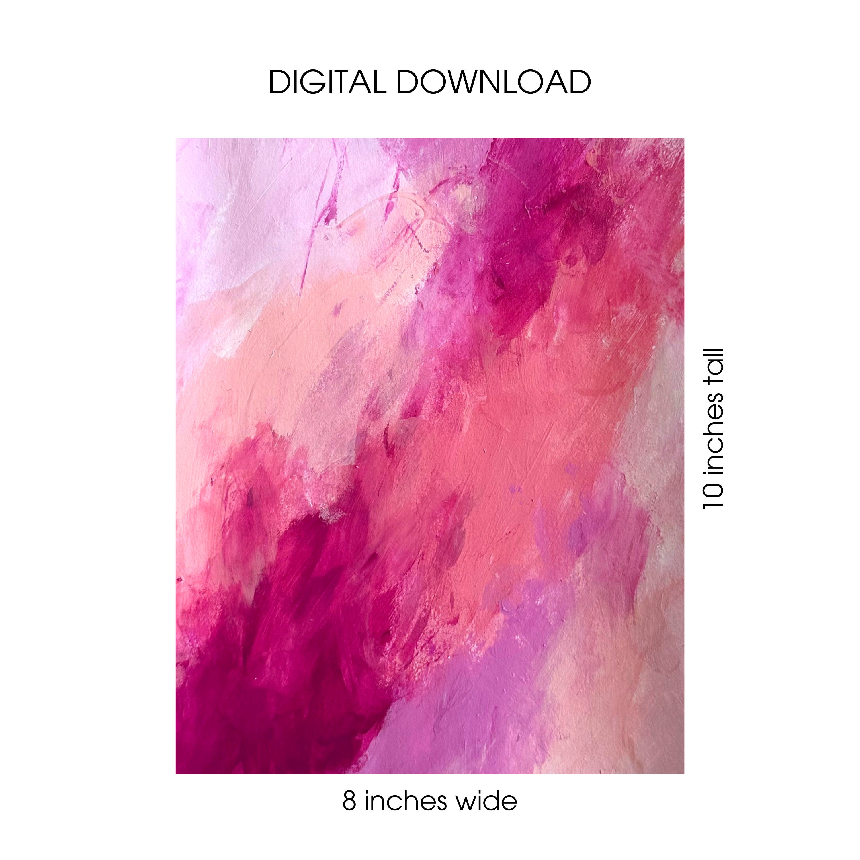 SAVANNAH Pink, Purple and Blush Abstract Art 8x10 Inch Digital Download ...