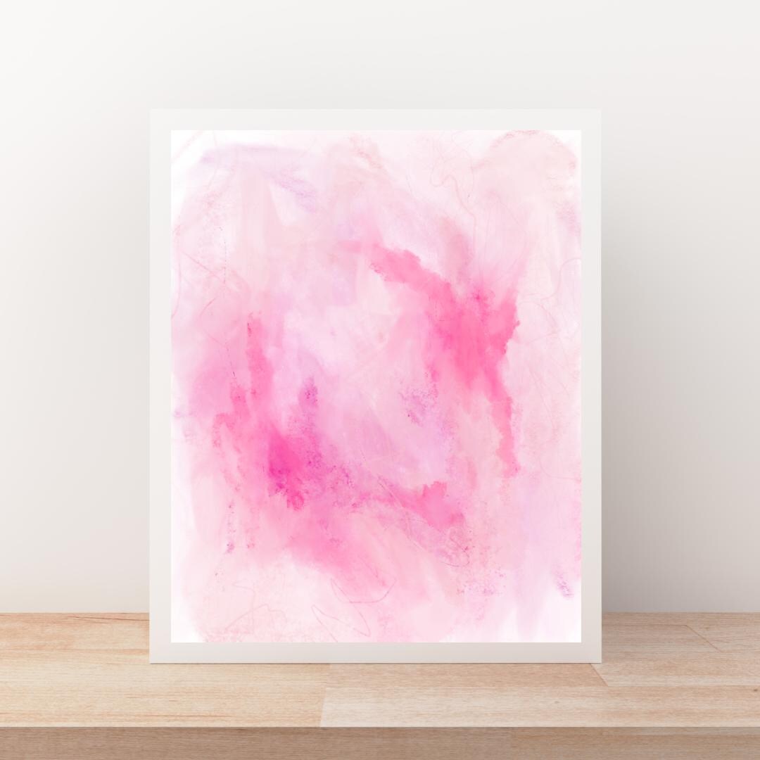 MAYA Pink Abstract Art 8x10 Inch Digital Download Print Vibrant Modern ...