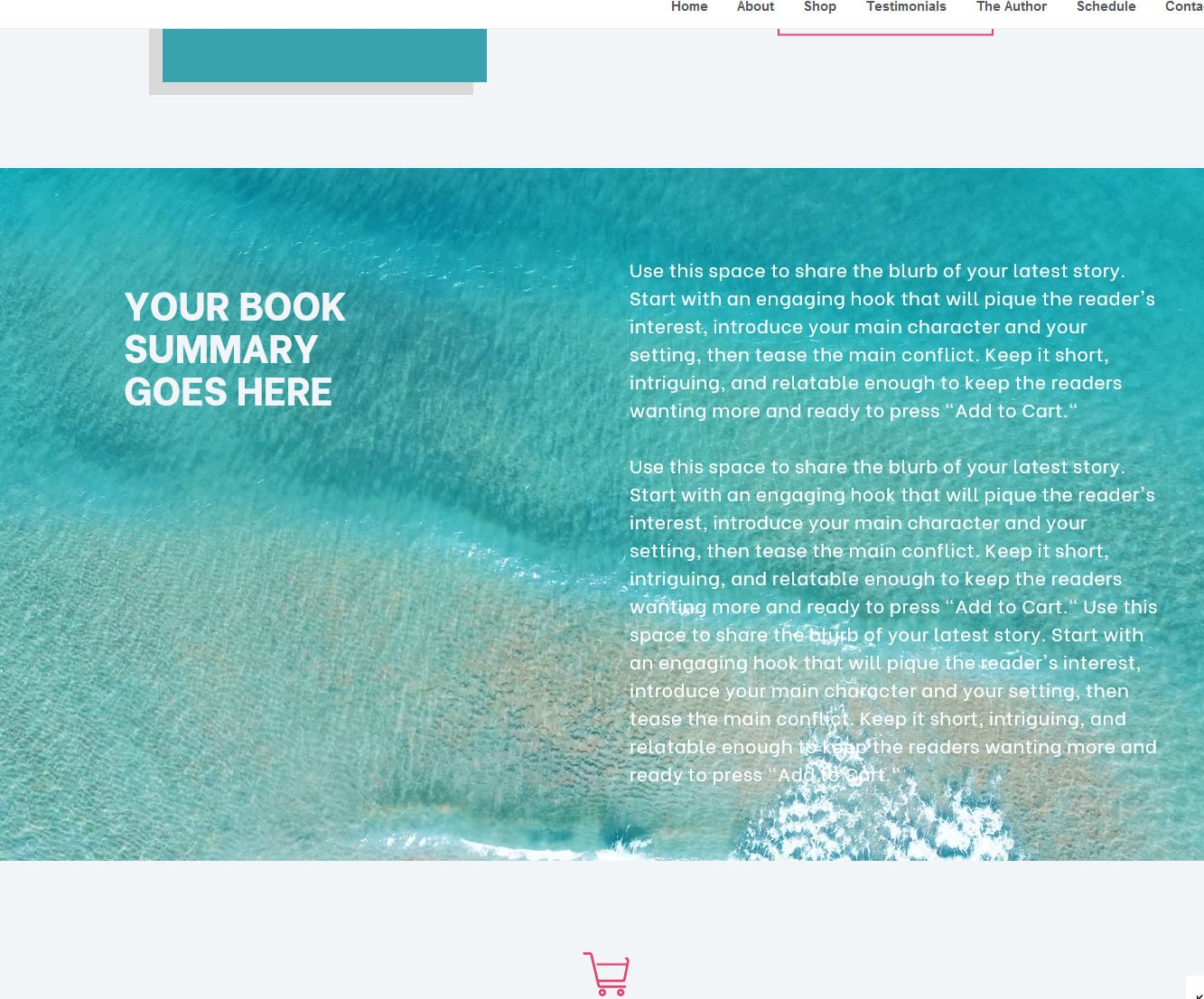 Beach Reads Book or Author Website Template for Canva - Etsy
