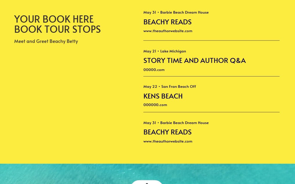 Beach Reads Book or Author Website Template for Canva - Etsy