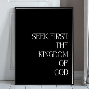 Christian Bible Verse Wall Art Set of 2 | Scripture Prints Black and ...