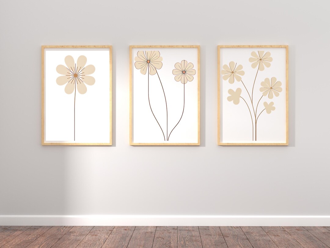 Minimalist Line Art,3 Set of Wall Art Digital,fine Line Wall Art,simple ...