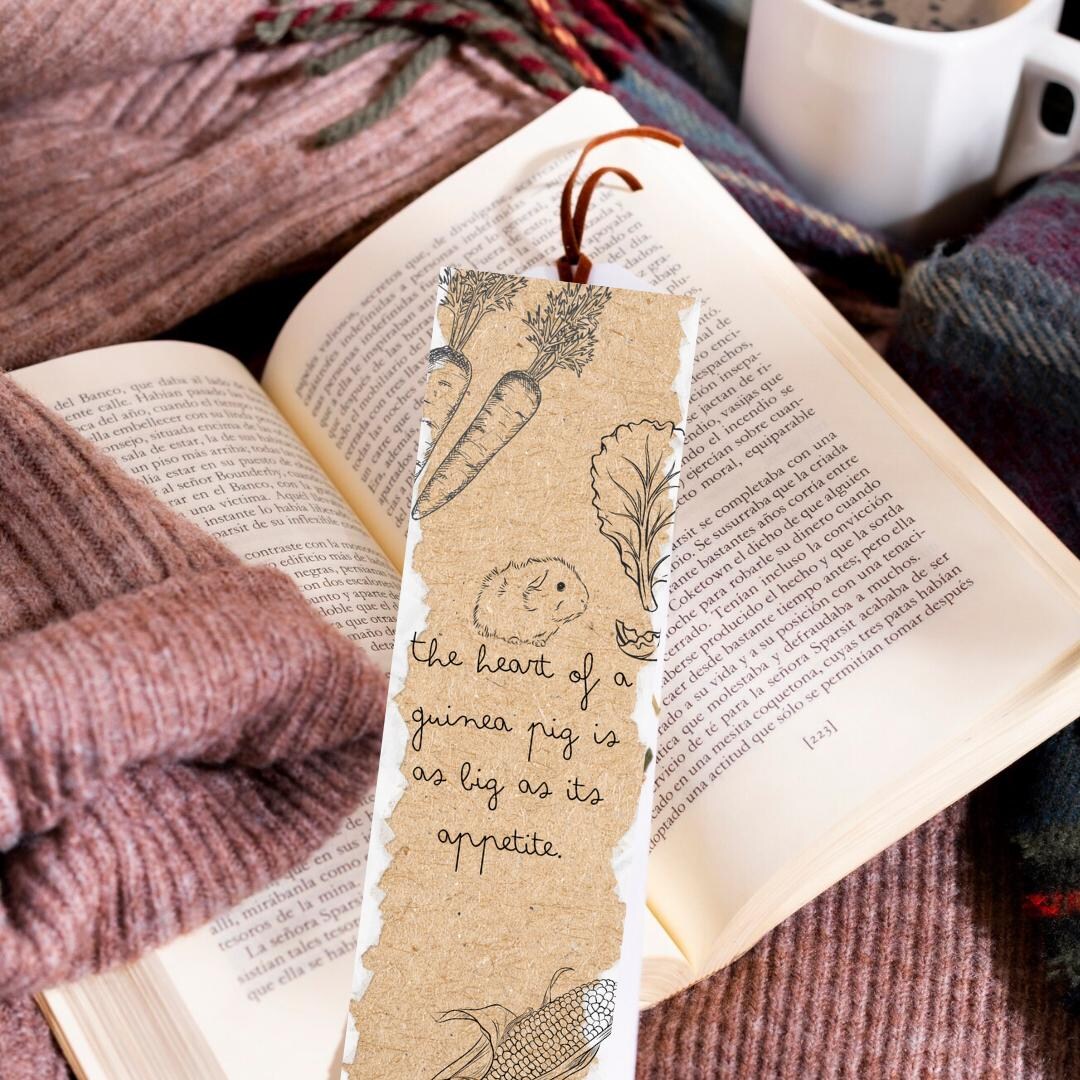 Guinea Pig Bookmark (printable) "the Heart of a Guinea Pig is as Big as ...