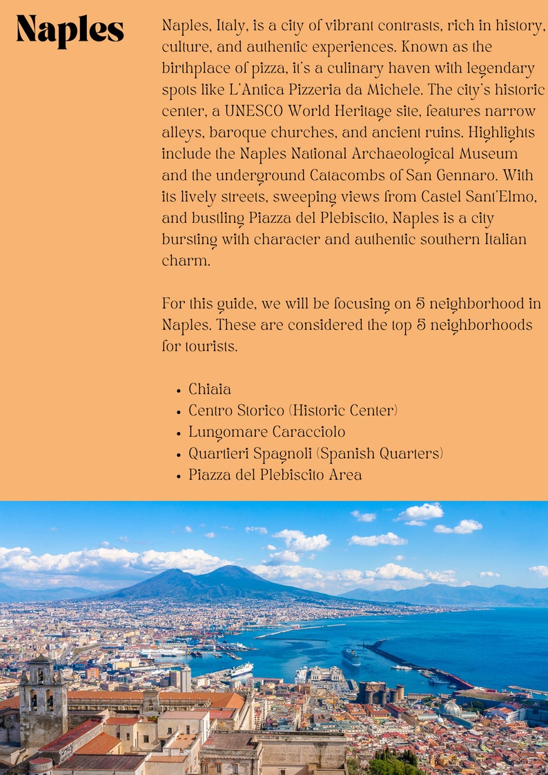 Naples, Italy Travel Guide - Etsy