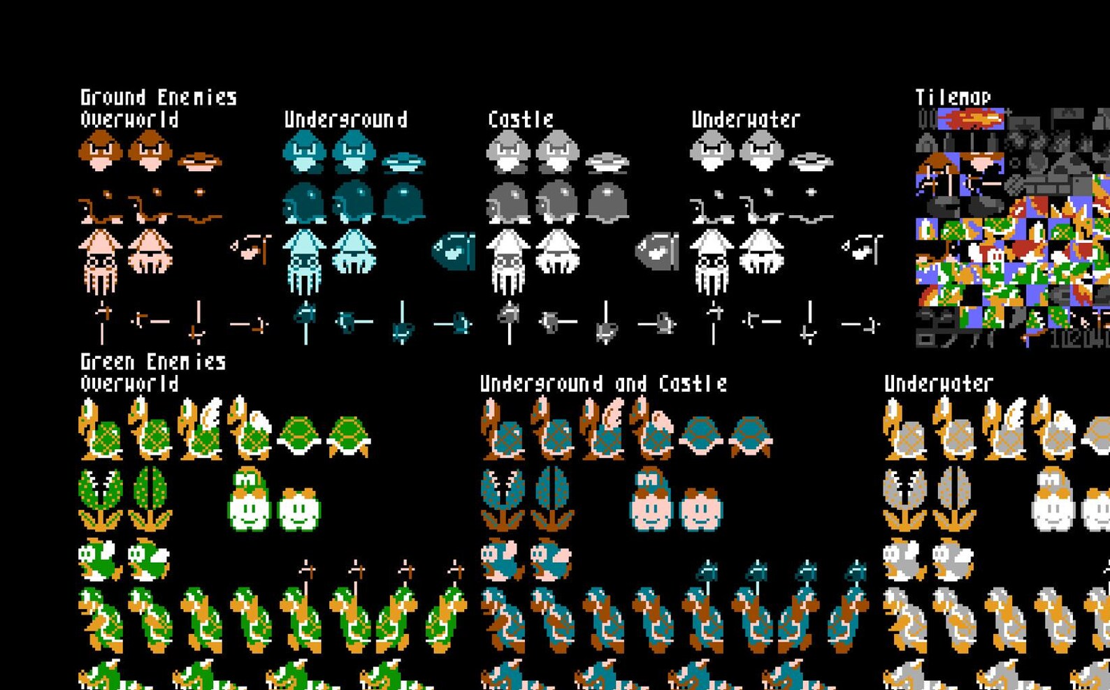 Super Mario Bros Pixel Bundle Alphabet & Numbers, Png, Jpg, Eps Psd Pdf ...