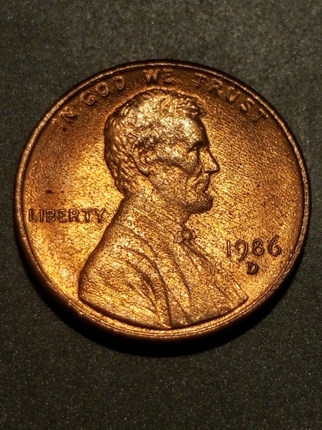 Rare 1986 D Lincoln Memorial Penny Plating Error - Etsy