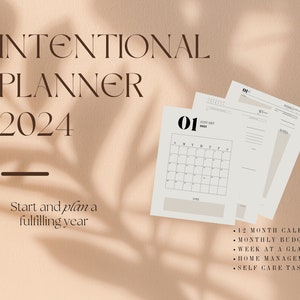2024 Minimal Planner Printable, Lifestyle Planner, Aesthetic Digital ...